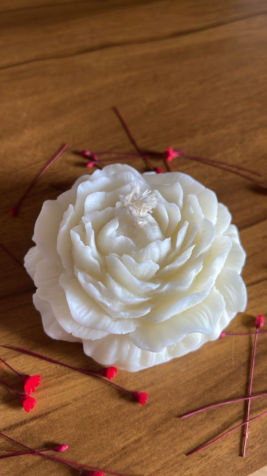 Vela Formato de Rosa Fragrância Mamãe e Bebê